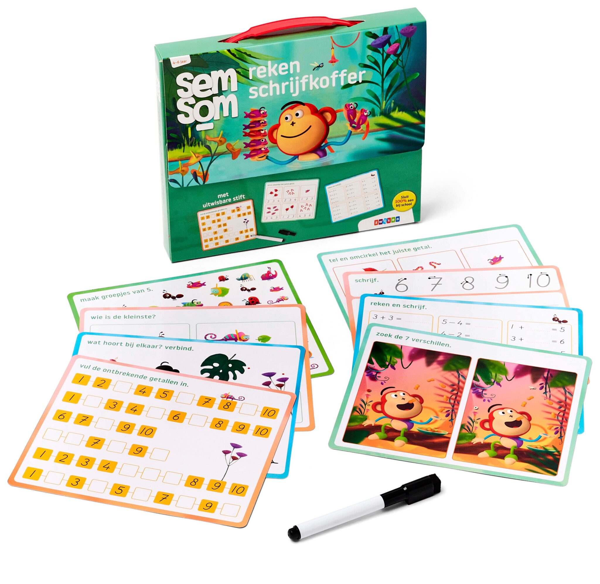 Semsom reken schrijfkoffer - Uitgeverij Zwijsen