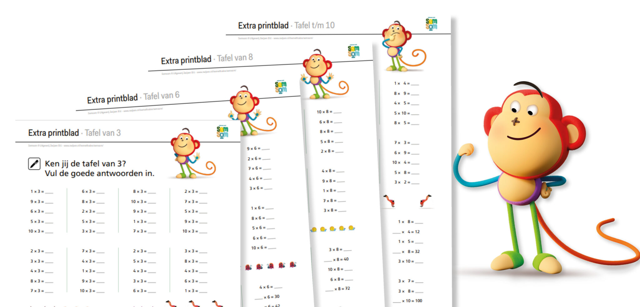 Tafels automatiseren doe je in groep 4 met tafelliedjes van Semsom ...
