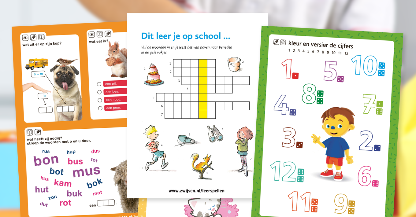 Extra oefenmateriaal voor thuis: werkbladen voor groep 1 t/m 8